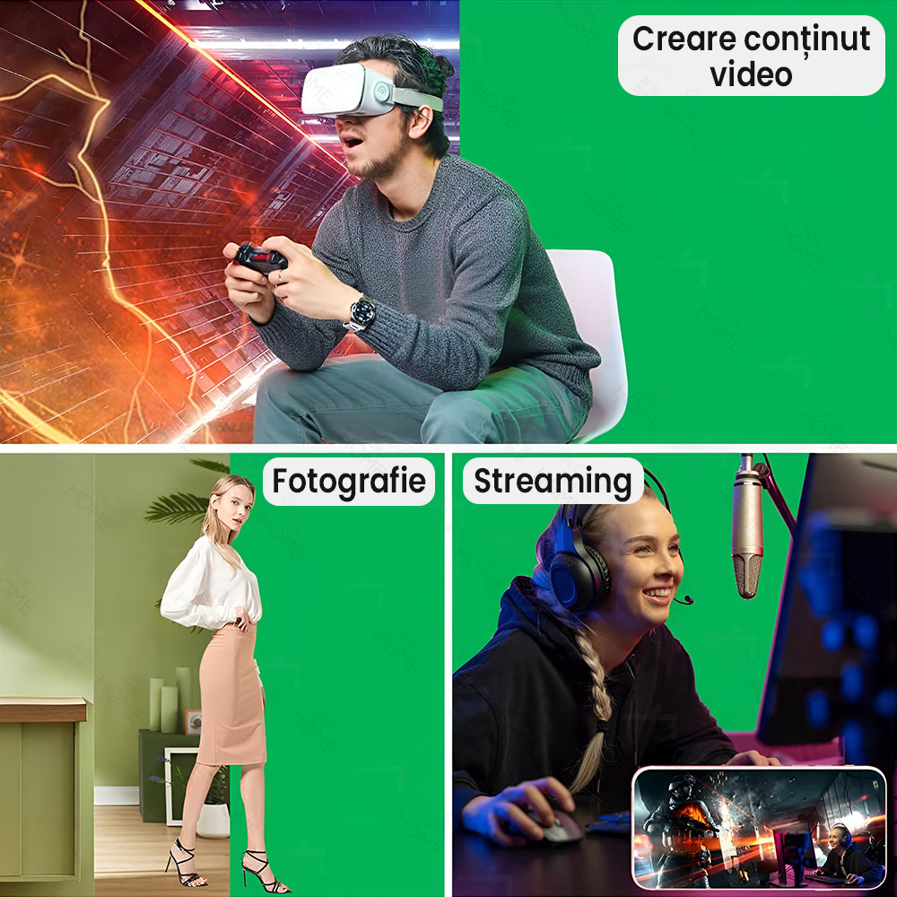 Kit perete fundal verde profesional pentru studio foto/video ...